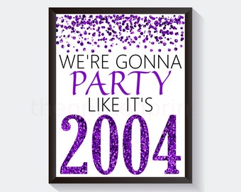 2004 Birthday Sign - Etsy