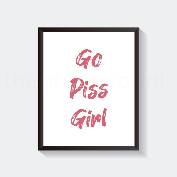 Piss Girl Poster Etsy