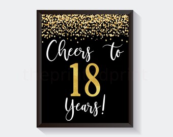 18 Years Sign - Etsy