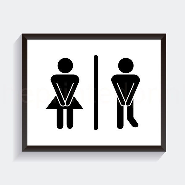 Funny Bathroom Signs - Etsy