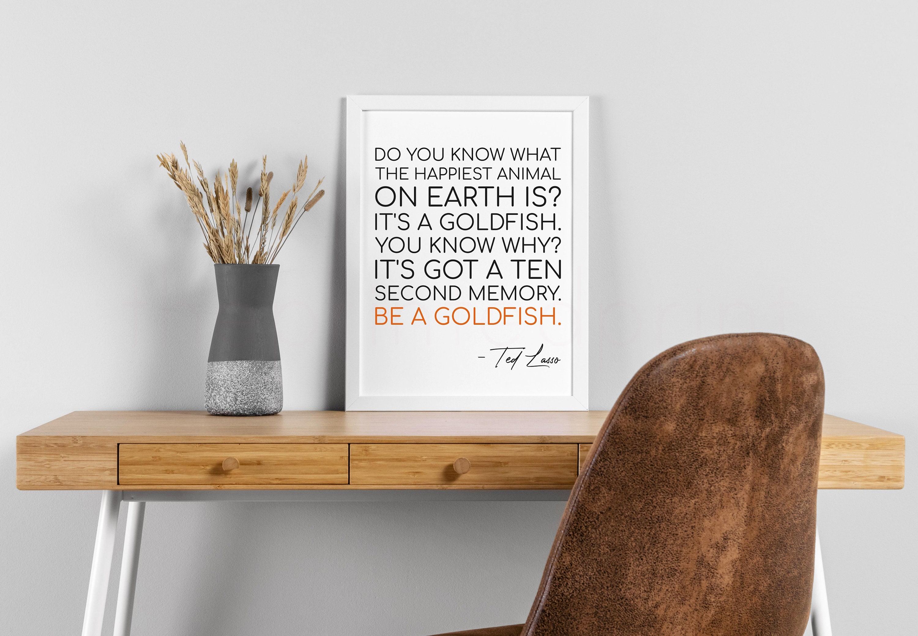 Be A Goldfish, Typography Premium Matte Vertical Posters Designed ...