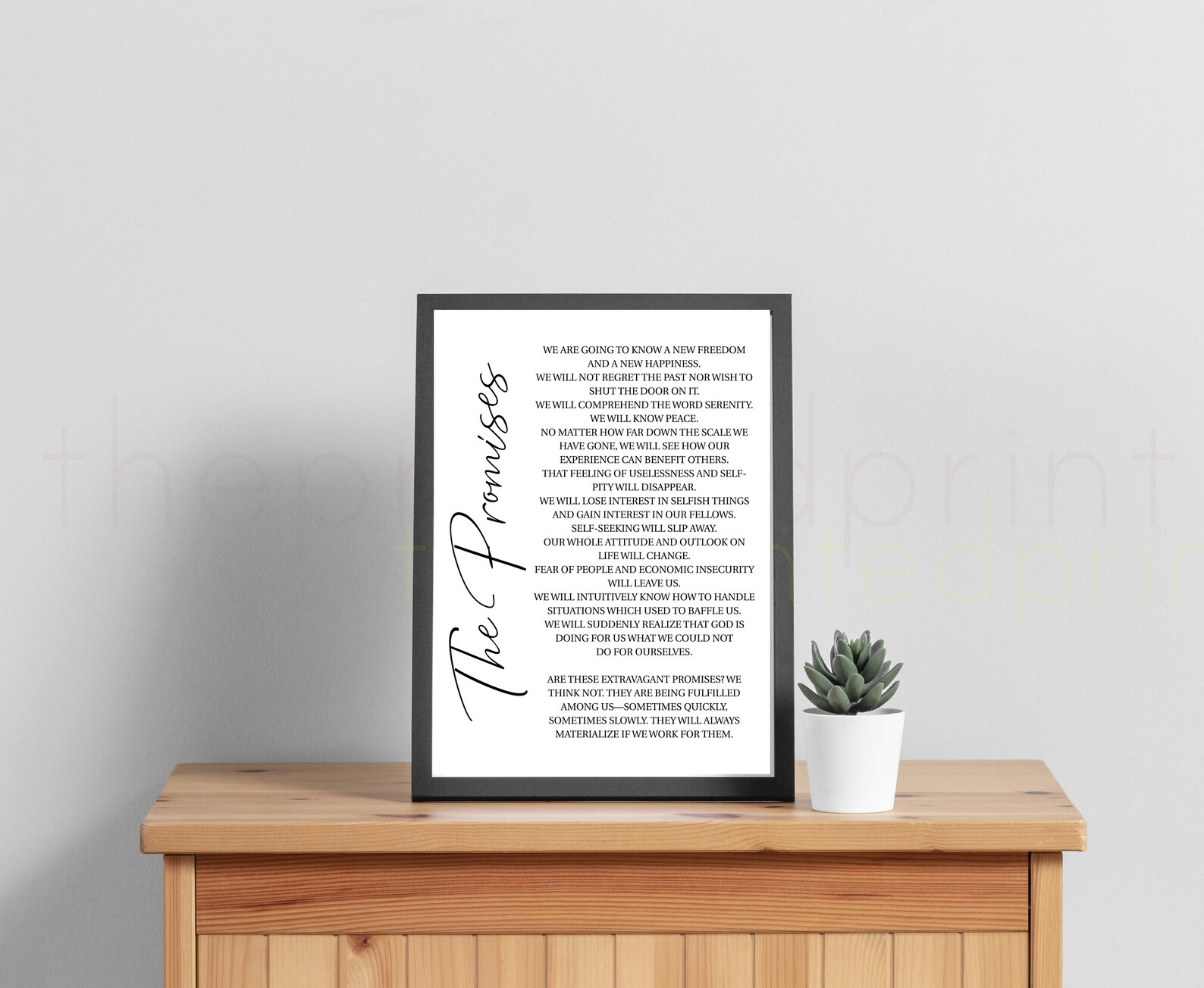 The AA Promises Addiction Recovery Wall Art Twelve Steps - Etsy