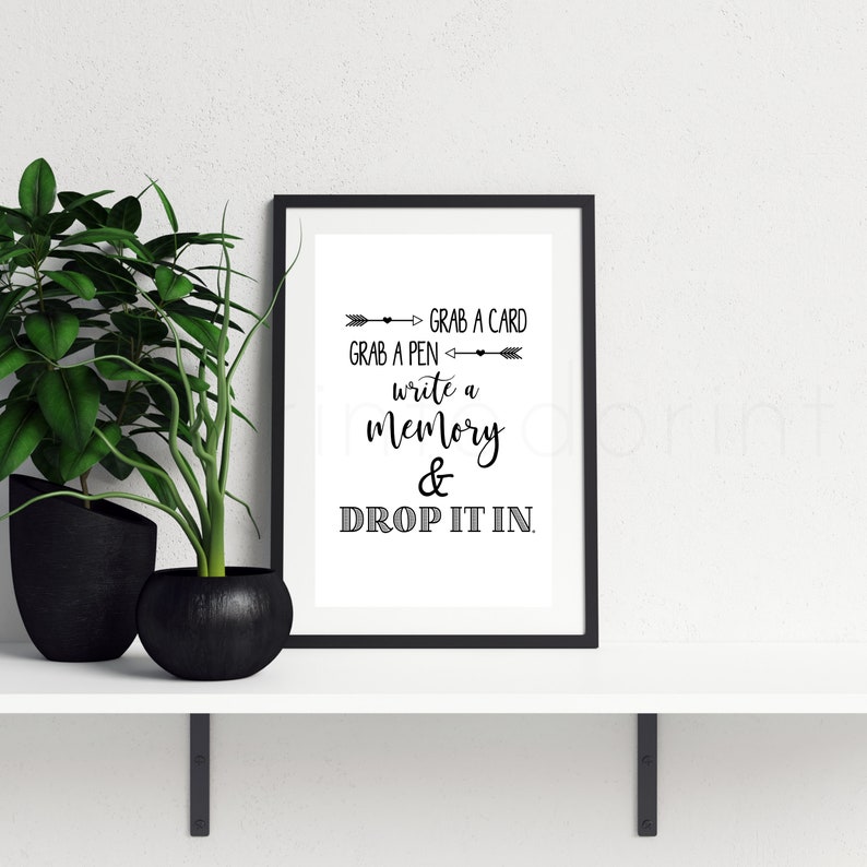 Grab a Card Grab a Pen Drop It In Graduation Memory Sign - Etsy