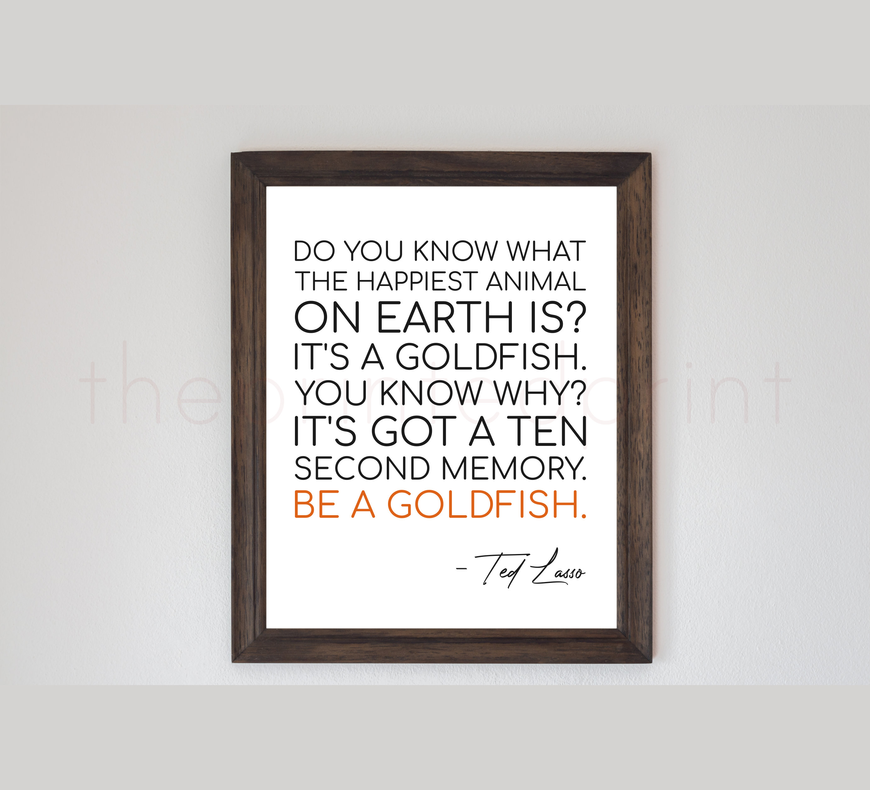 Be A Goldfish, Typography Premium Matte Vertical Posters Designed ...