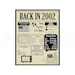 Back in 2002 Newspaper Poster Printable, 22nd Birthday Decoration, 2002 ...