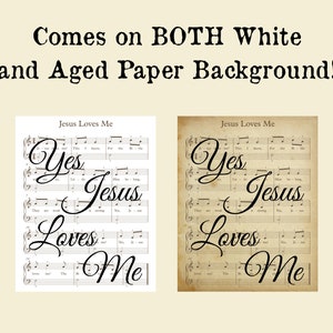 Jesus Loves Me, Religious Printable, Christian Music Print, Sheet Music ...