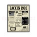 Back in 1992 Newspaper Poster Printable, 32nd Birthday Decoration, 1992 ...
