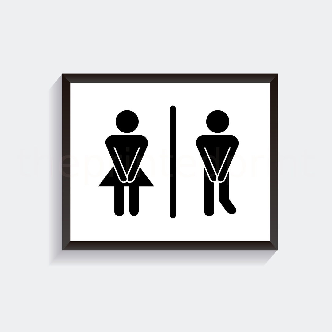 Funny Bathroom Sign: 'have to Pee' Restroom Art (digital Download) - Etsy