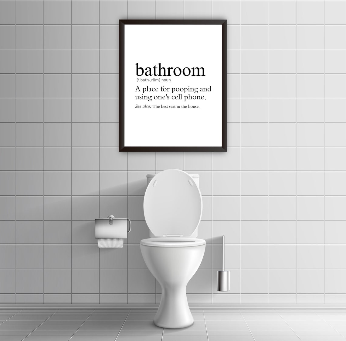 Bathroom Definition Print Bathroom Poster Best Seat in the - Etsy
