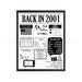 Back in 2001 Newspaper Poster Printable, 23rd Bday Decoration, 2001 ...