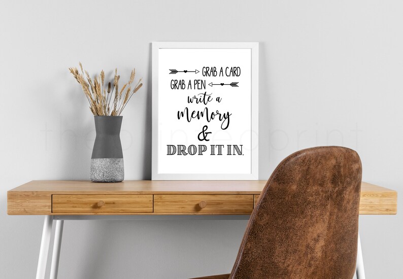 Grab a Card Grab a Pen Drop It In Graduation Memory Sign - Etsy