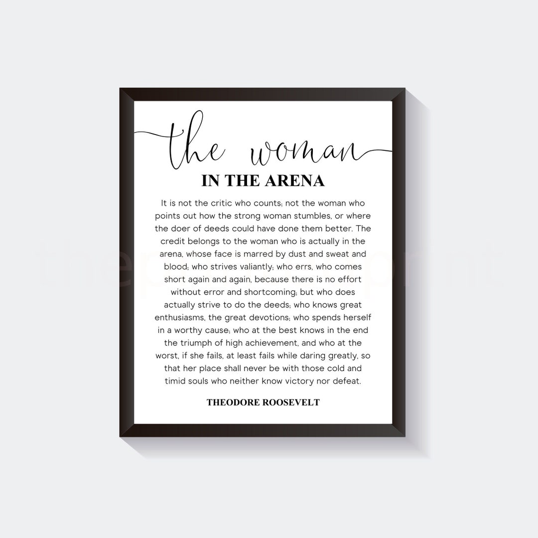 Woman in the Arena, Female Empowerment Decor, Feminist Decor, Empowered ...