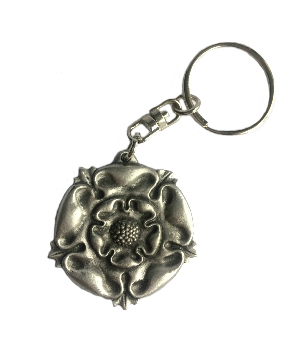 Tudor Rose Keyring keychain Handmade in England From Fine - Etsy