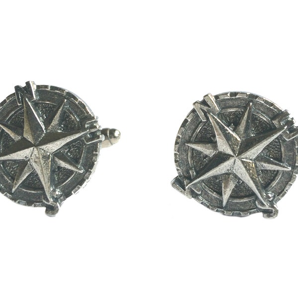 Compass Cufflinks - Etsy UK