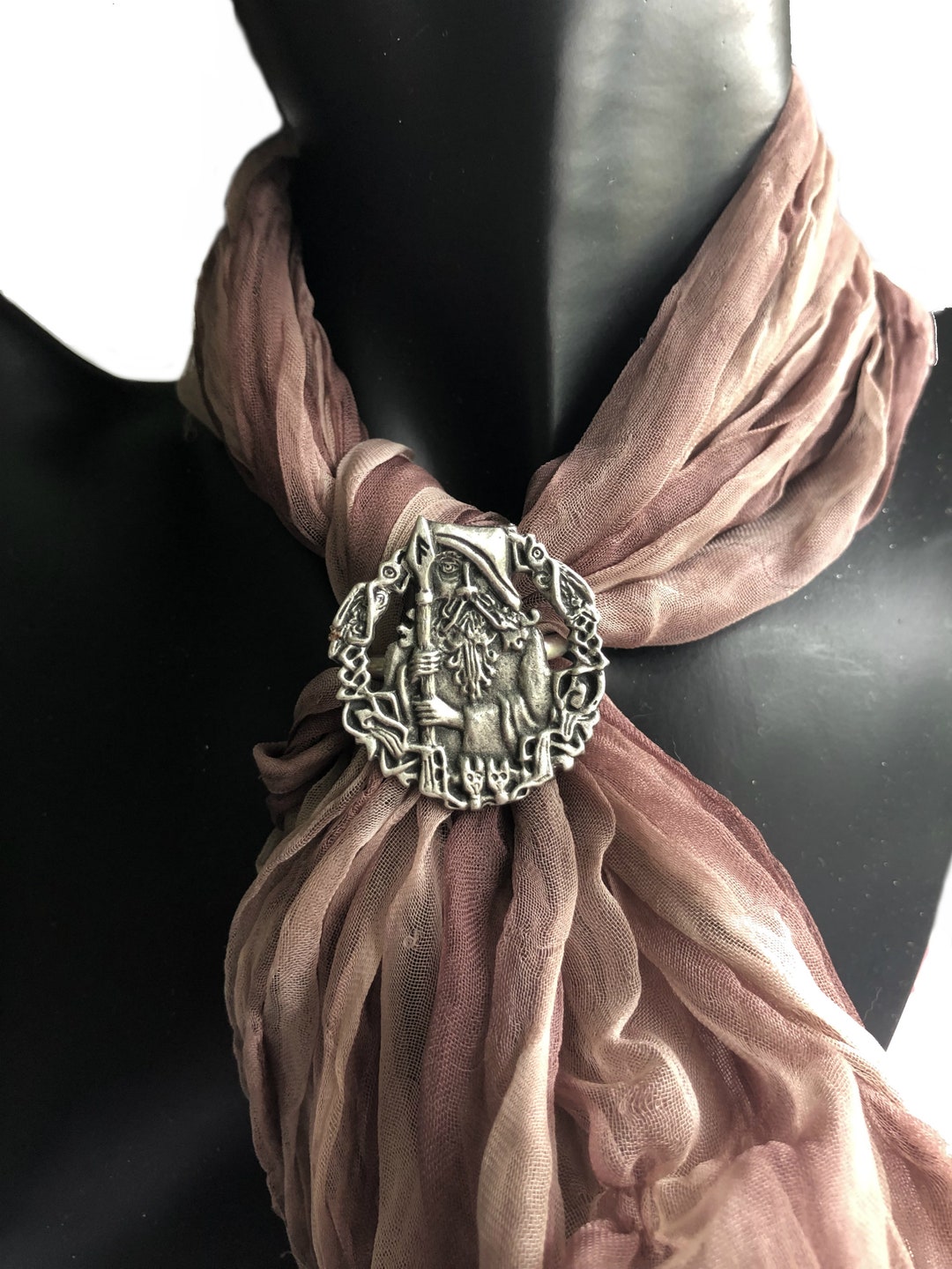 Viking God Odin Scarf Ring, Handmade in England From Fine English ...