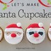 Santa Cupcake Toppers Template - Etsy