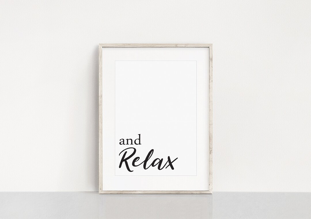 Relax Print, Digital Download - Etsy