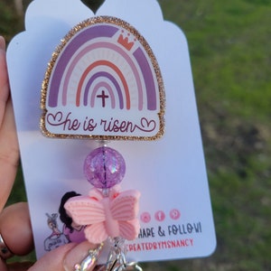 He is Risen Badge Reel Savior Christ - Etsy