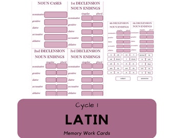 Latin Case Chart - Etsy