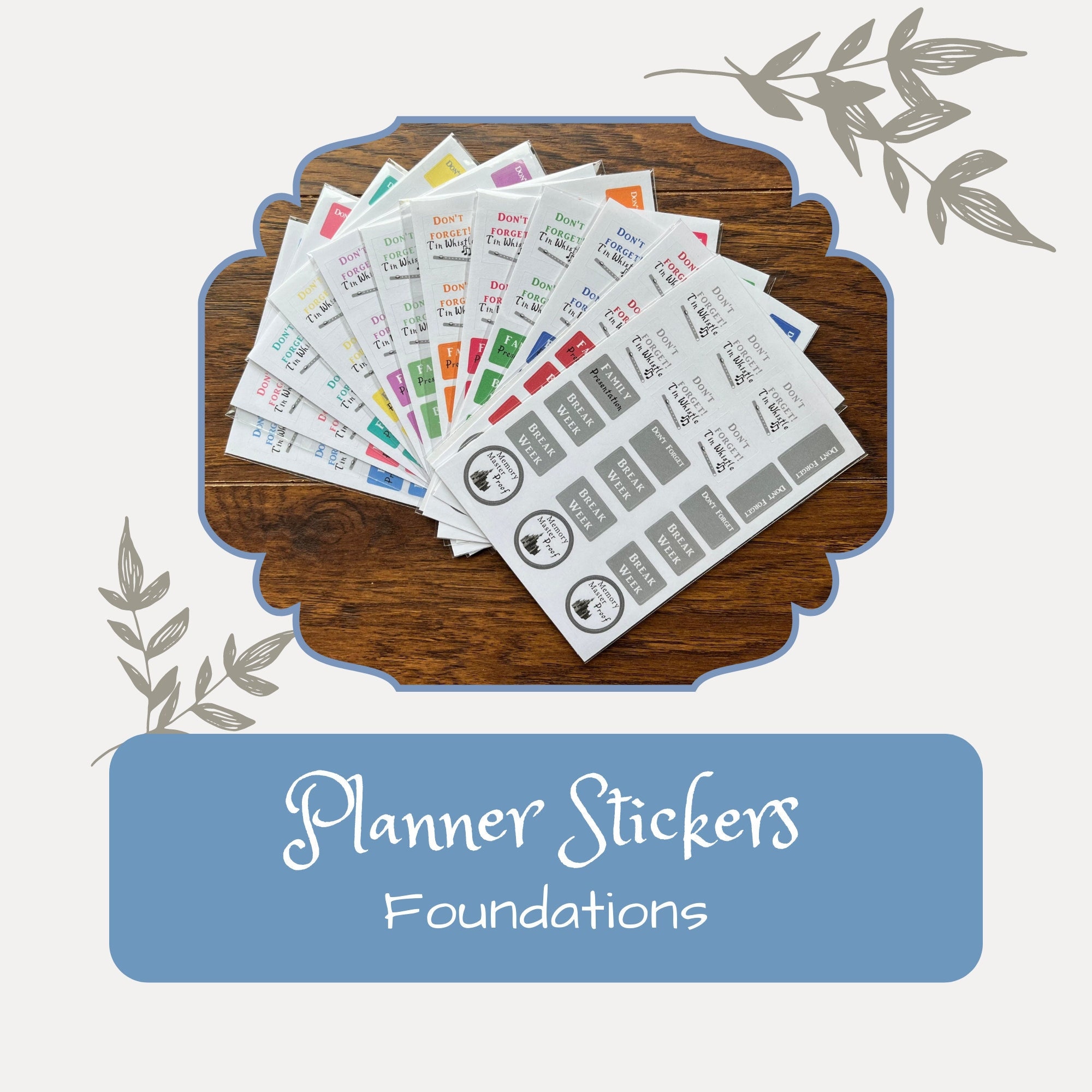 Foundations Planner Stickers - Etsy