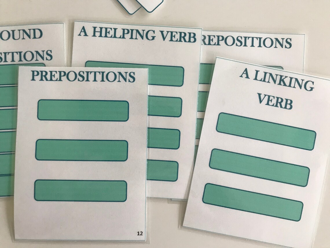 English Grammar Memory Work Cards, CYCLE 1 - Etsy