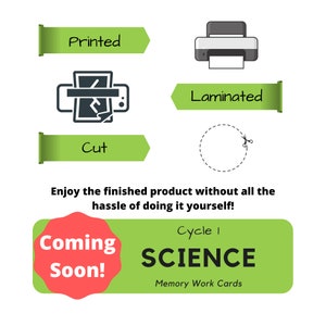 Science Memory Work Cards Cycle 3 DIGITAL DOWNLOAD | Etsy