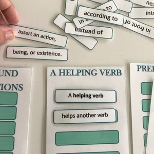 English Grammar Memory Work Cards, CYCLE 1 - Etsy