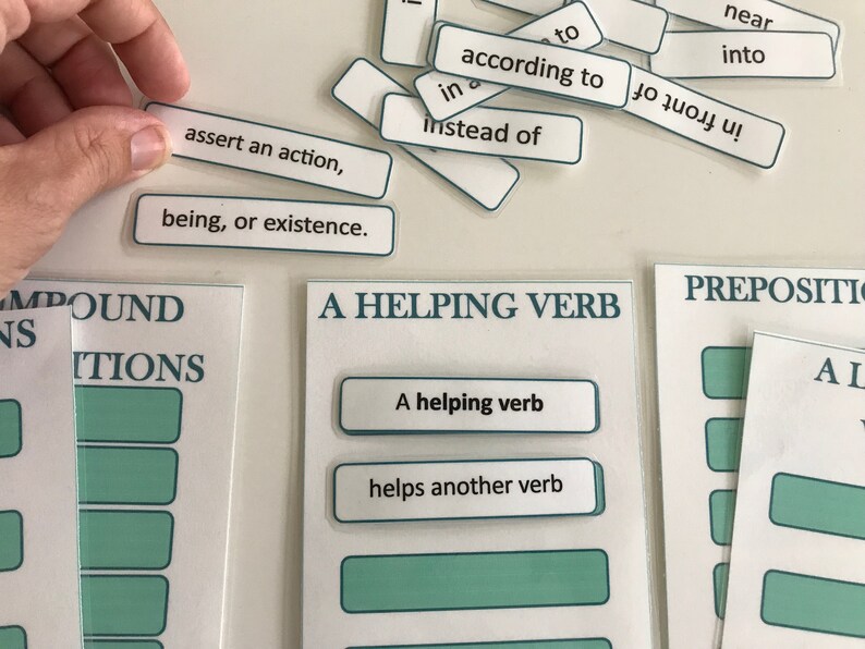 English Grammar Memory Work Cards, CYCLE 1 - Etsy