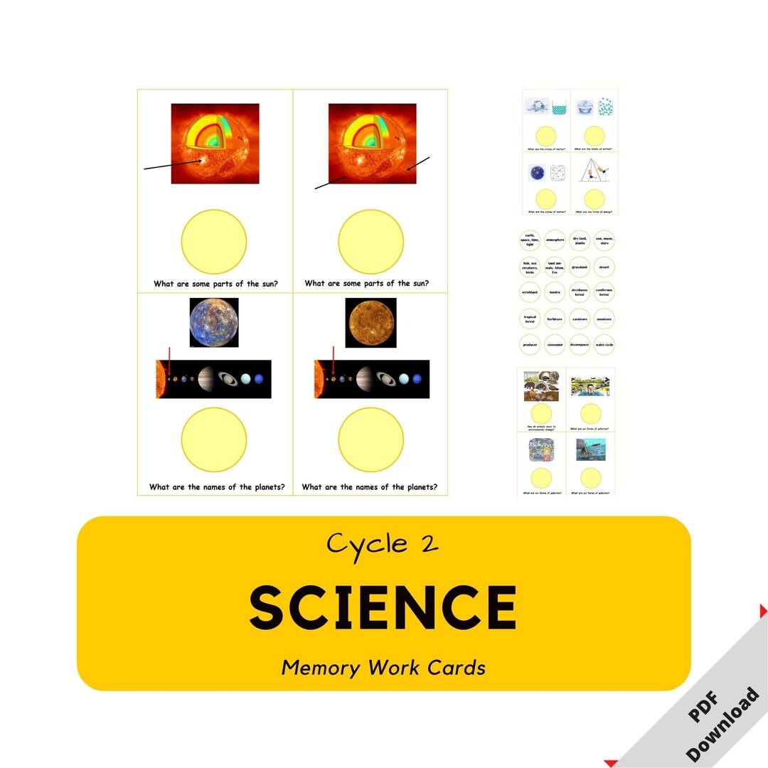 Science Memory Work Cards Cycle 2 - Etsy