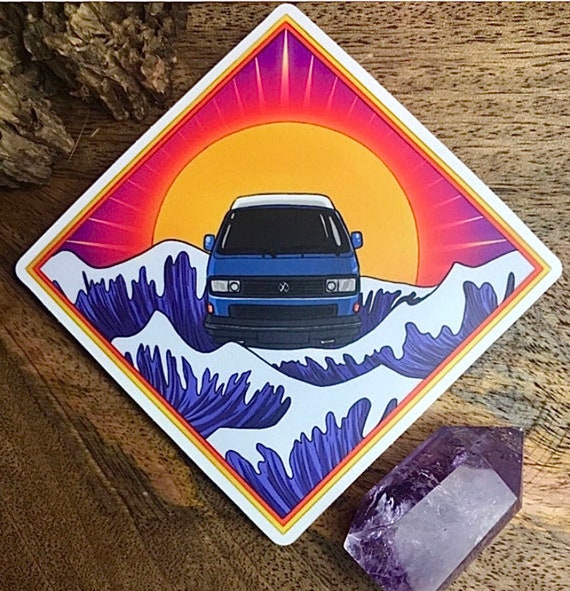 VW Vanagon Westfalia Sticker Prints Digital Prints Art & Collectibles ...