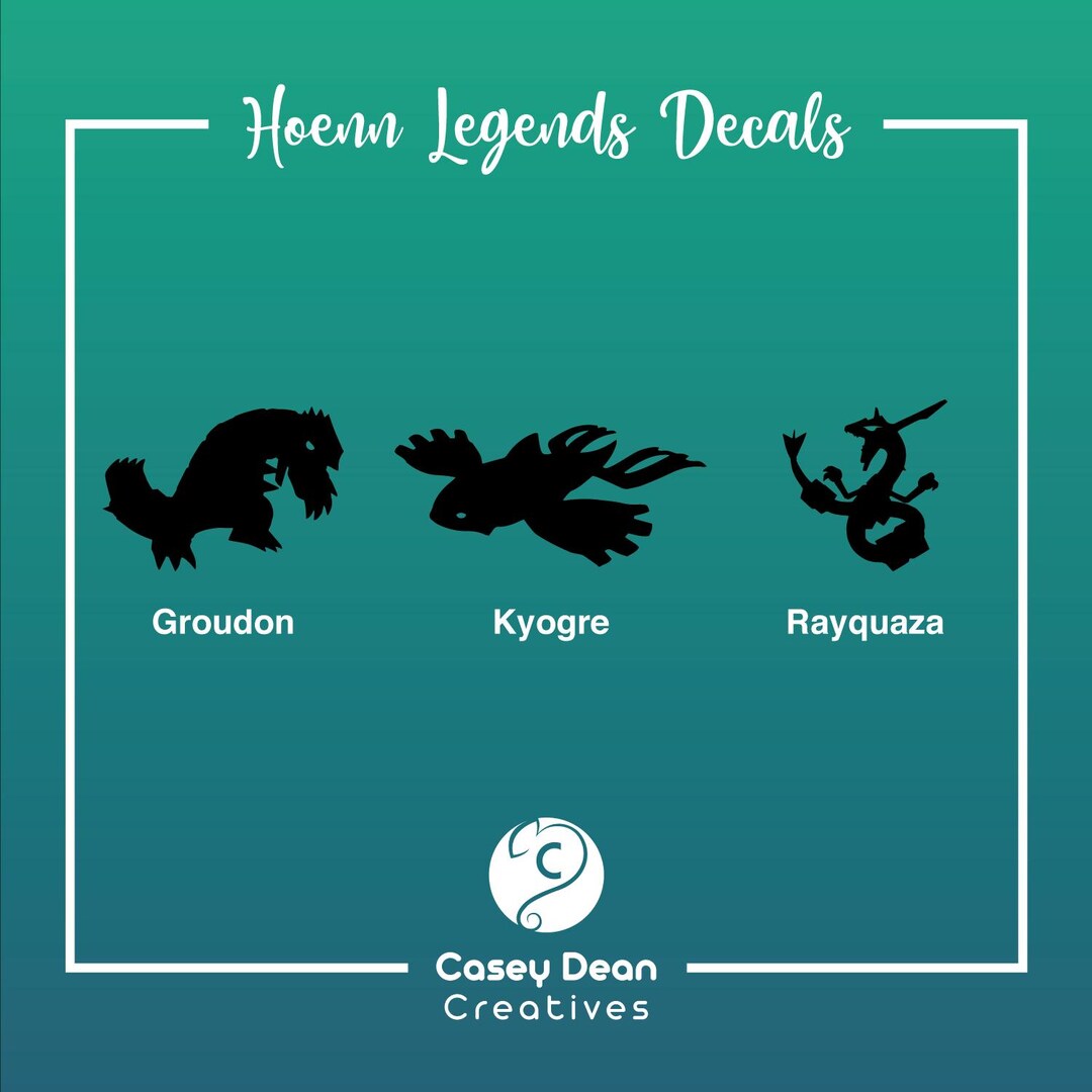 Hoenn Legends Decal Sticker Pokemon - Etsy