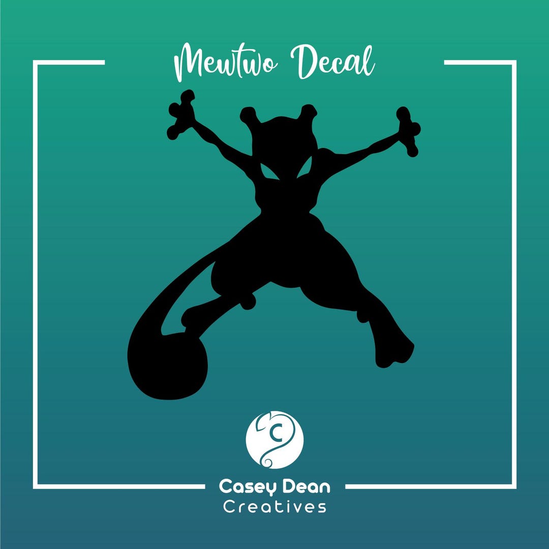 Mewtwo Pokemon Decal Sticker Pokemon - Etsy