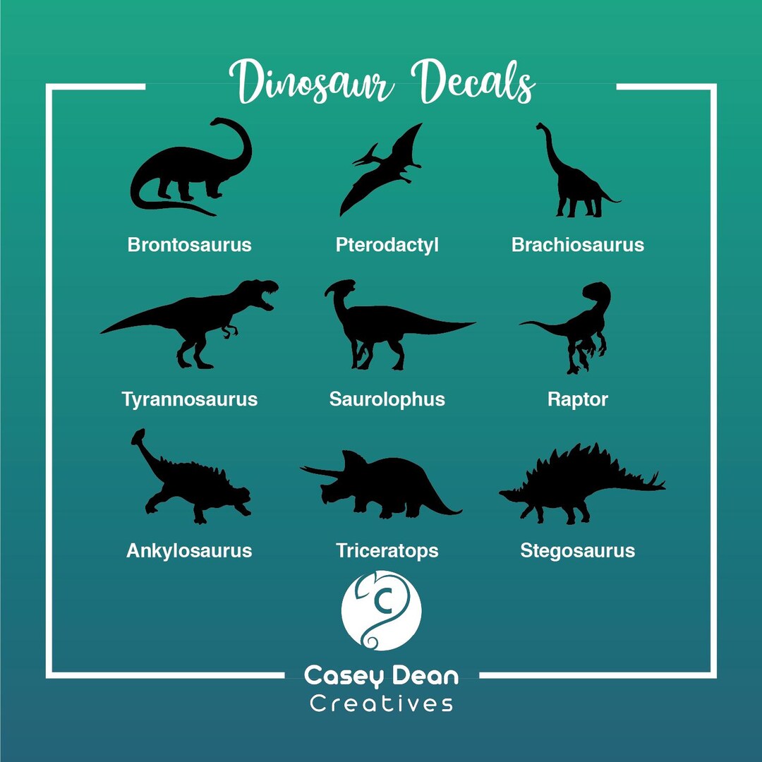 Dinosaur Vinyl Decals - Etsy