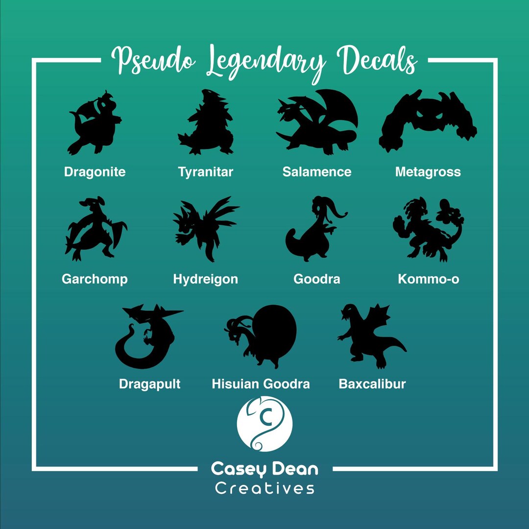 Pseudo Legendary Decal Sticker Pokemon - Etsy