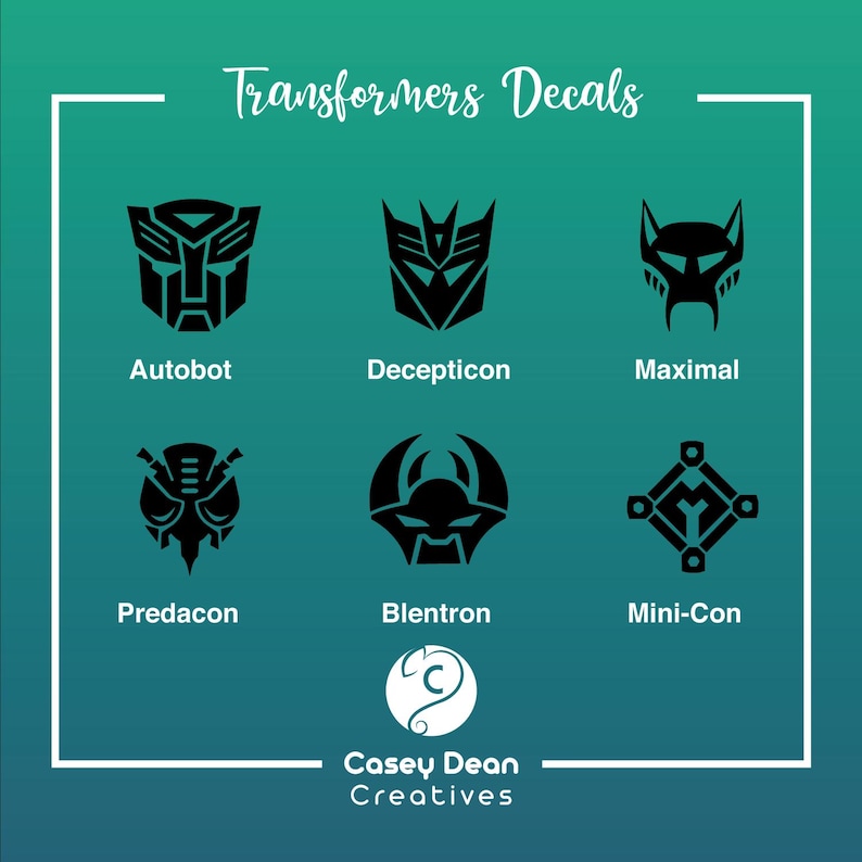 Transformers Vinyl Decals - Etsy