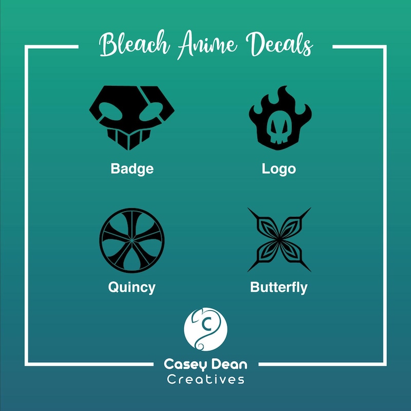 White Decal Anime Bleach - Etsy