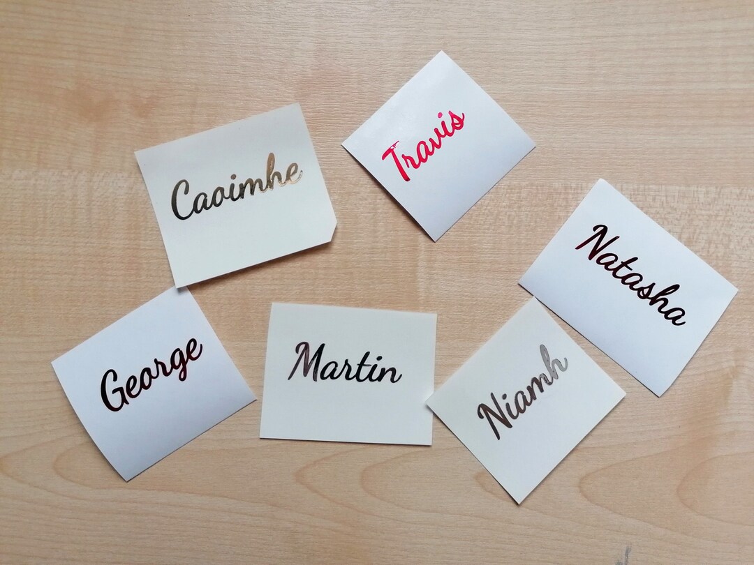 Small Size Name Decals, Personalized Whisky, Shot, Martini, Wine Glass ...