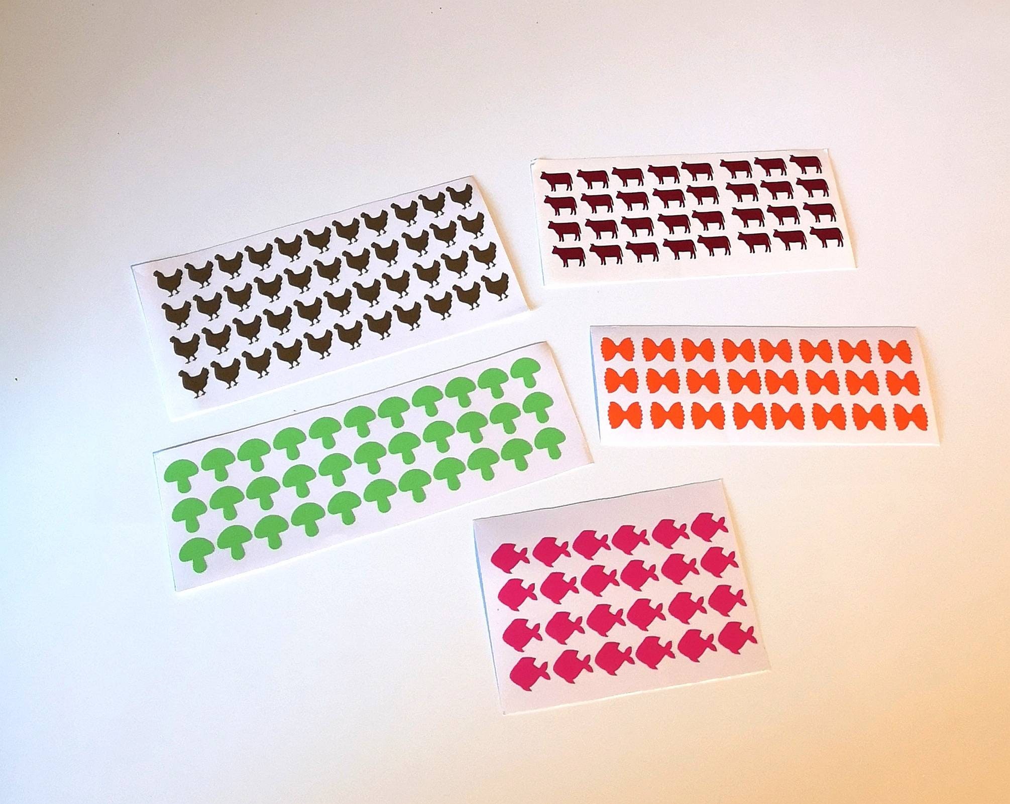 Meal Choice Vinyl Stickers Small Size Meal Indicator | Etsy