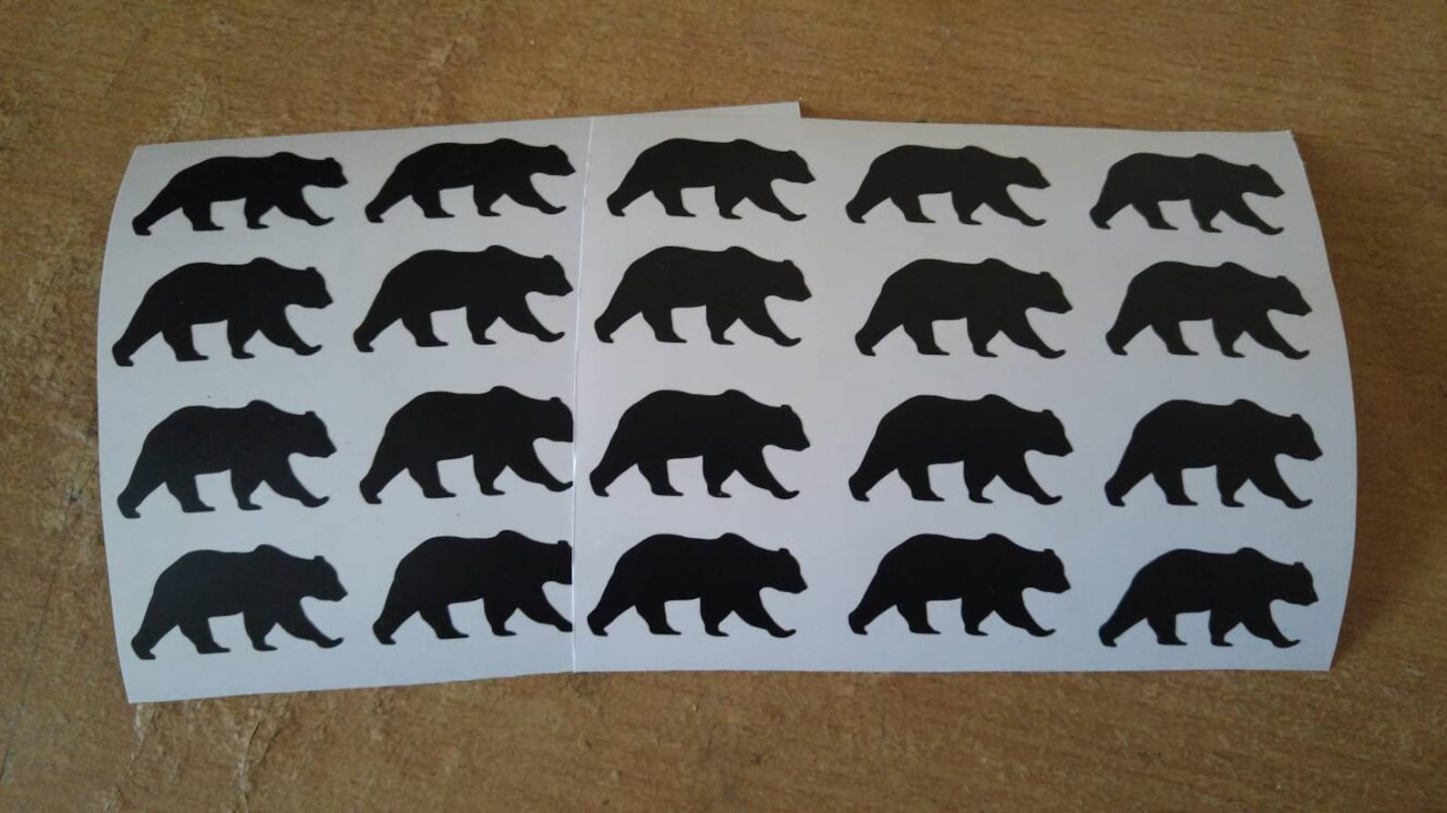 Set of 20 Bear Stickers Bear Vinyl Decals Rustic Party - Etsy