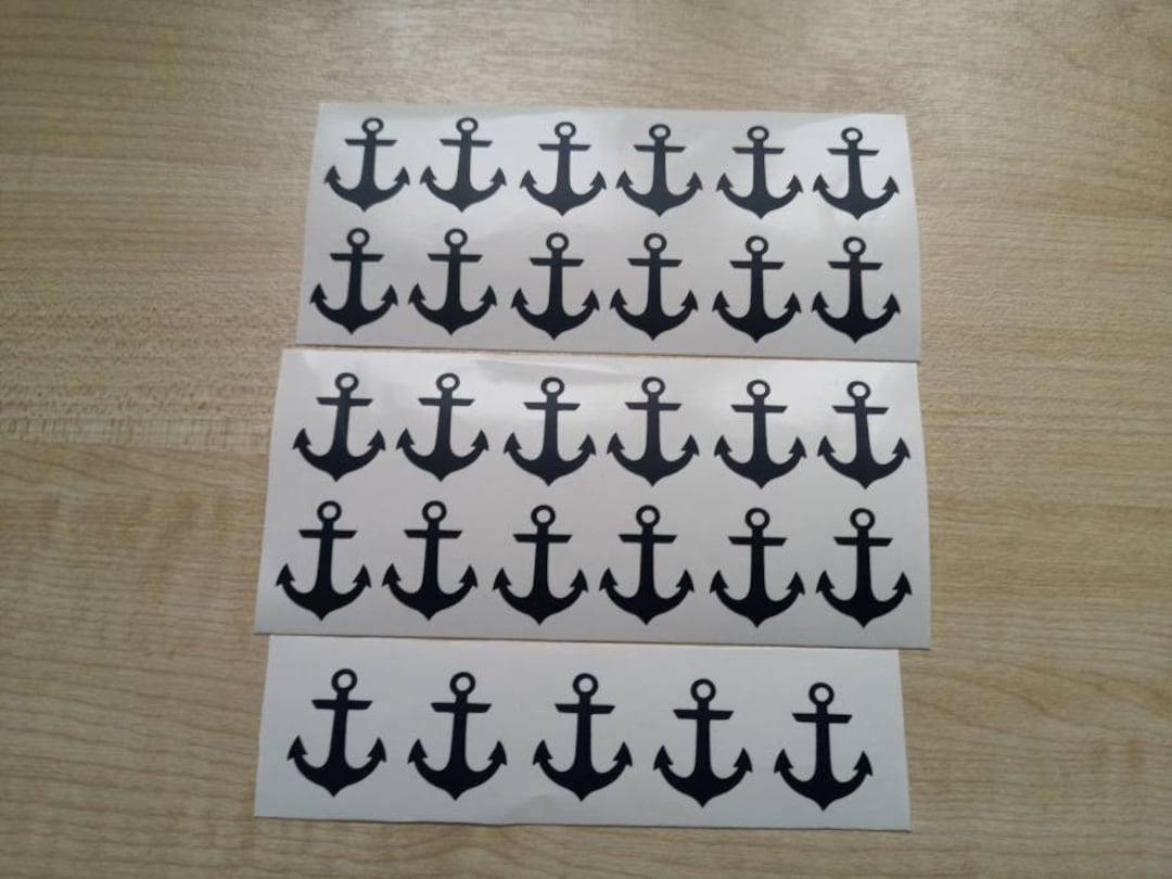 Set of 20 Anchor Stickers, Anchor Vinyl Decals, Anchor Envelope Seals ...