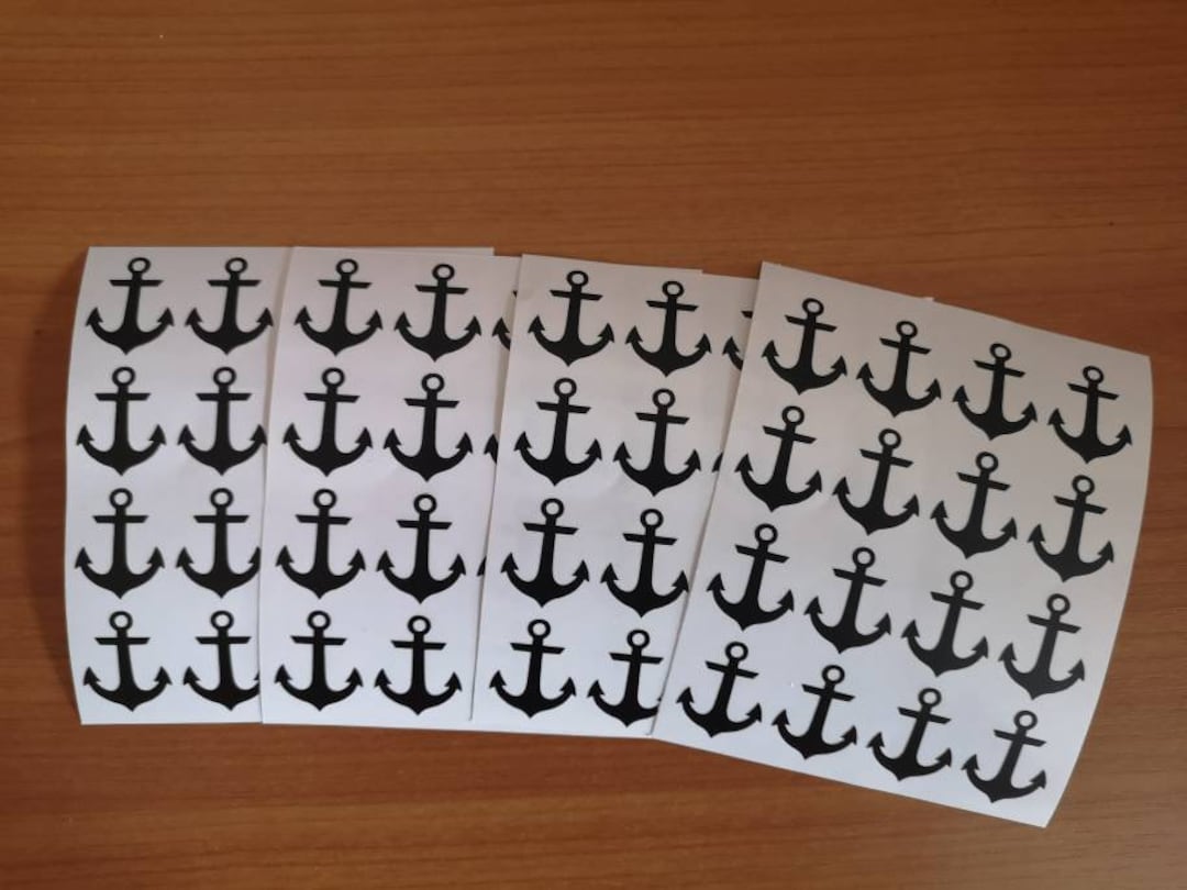 Set of 20 Anchor Stickers, Anchor Envelope Seals, Anchor Vinyl Decals ...