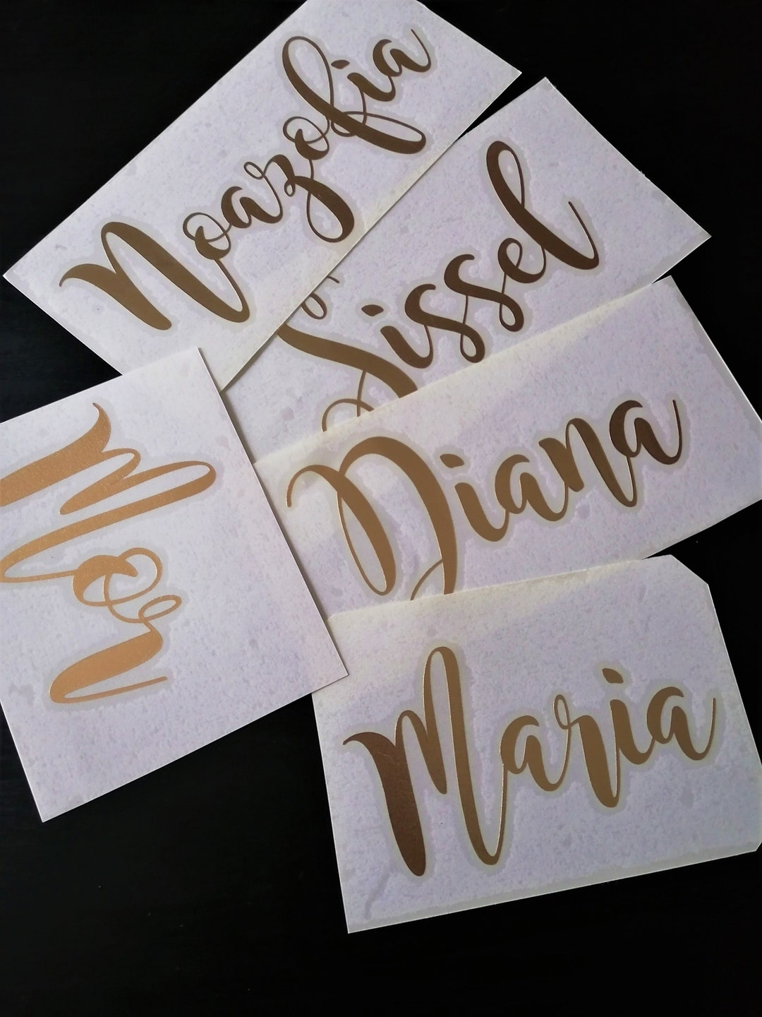 Personalized Name Decals, Wine Glass Stickers, Wedding Favors - Etsy