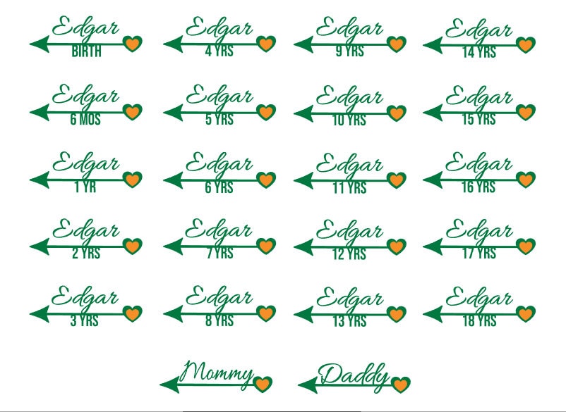 Vinyl Height Markers for Growth Chart Ruler Personalized - Etsy