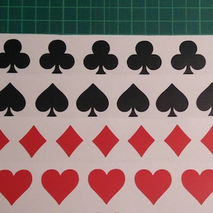40 Vinyl Stickers, Playing Card Suits, Poker Casino Party Decals - Etsy