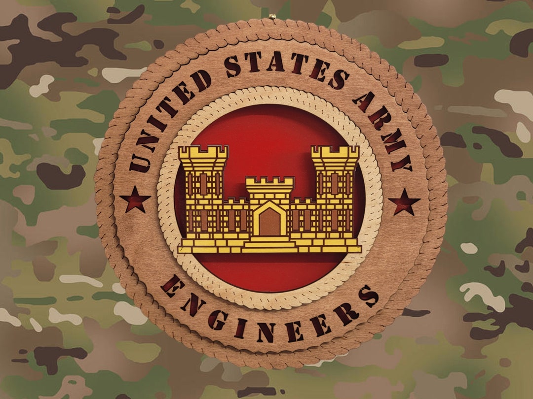 U.S. Army Engineer Castle Wall Tribute, Personalized, Four Sizes ...