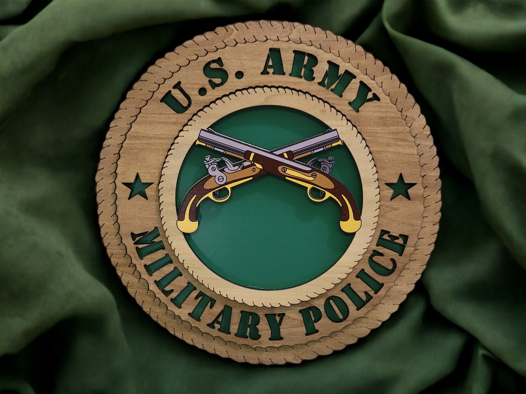 Custom Army Military Police Crossed Pistols Wall Tribute, Personalized ...