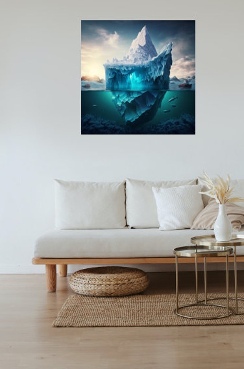 Iceberg Poster Motivational Wall Art Digital Art Download to Print - Etsy