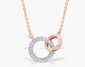 Moissanite Circle Pendant - Etsy