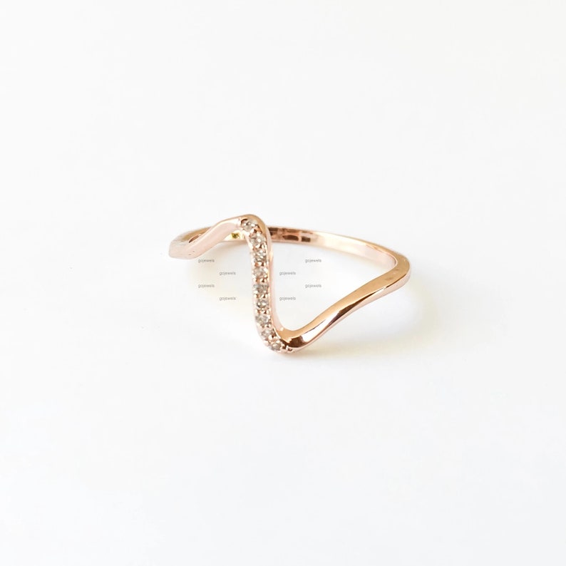 Minimalist Vertical Design Wave Stack Ring Fashion Ring - Etsy