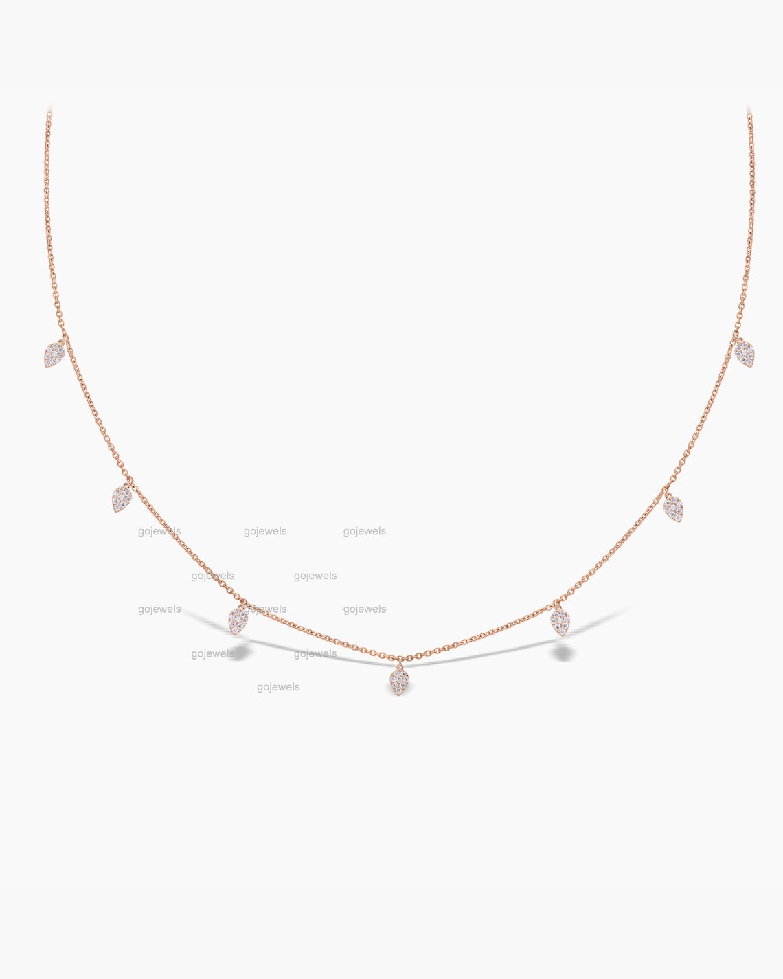 Dangling Moissanite Pear Drop Necklace 14k Gold Pear Design Layering ...